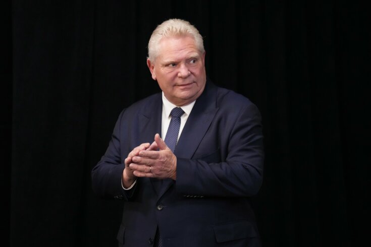 A photo of Ontario premier Doug Ford looking off camera