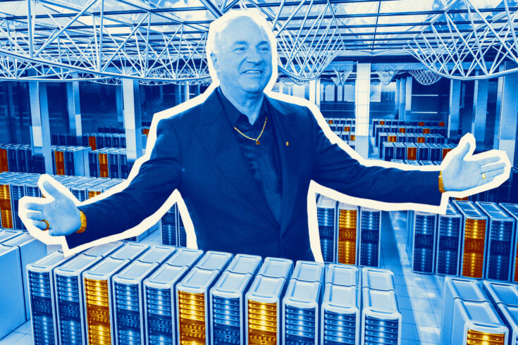 Image of Canadian businessman Kevin O'Leary surrounded by rows of ...